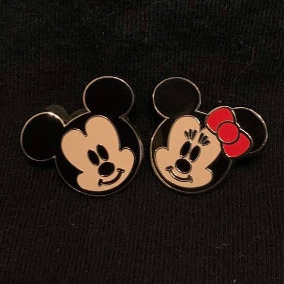 Disney | Other | Mickey And Minnie Mouse Cute Faces Pin Set | Poshmark
